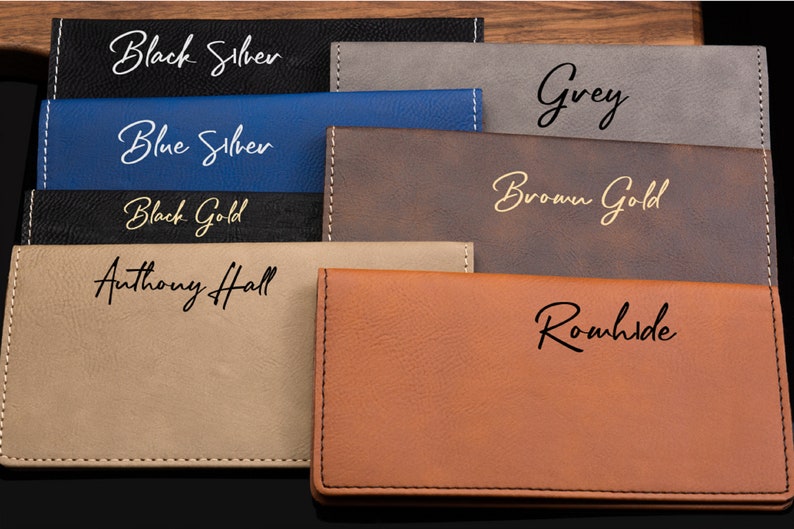 Personalized Checkbook Cover, Leather Checkbook, Checkbook Wallet and ...