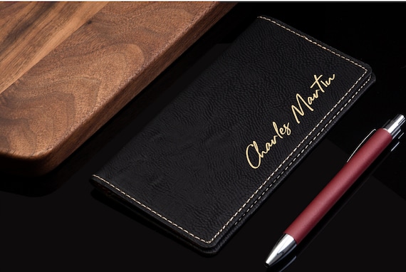 Personalized Checkbook Cover Leather Checkbook Checkbook | Etsy