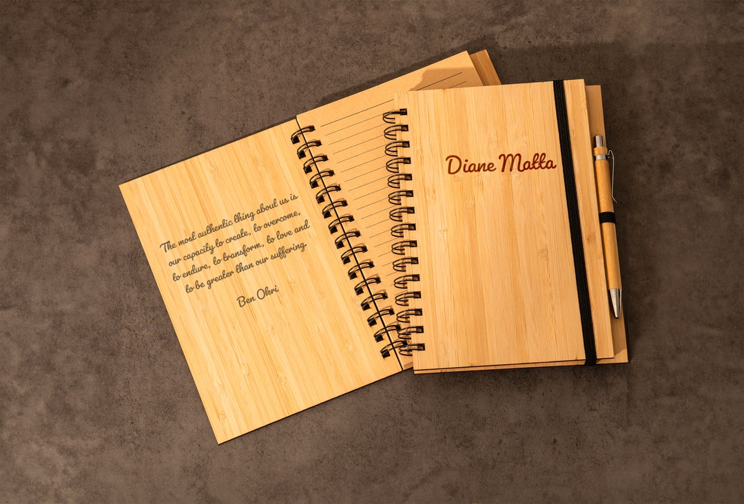 Personalized Wood Journal, Custom Wood Journal, Wooden Notebook ...