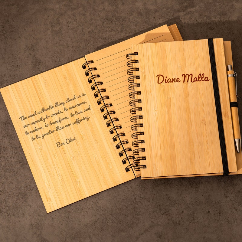 Wood Notebook - Etsy