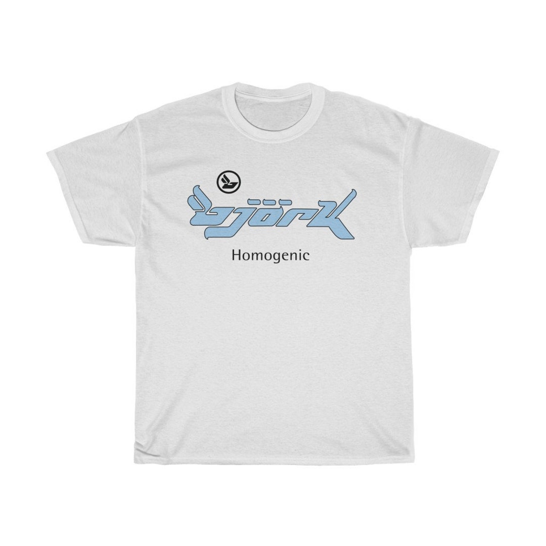 Bjork Homogenic Blue & Black Logo T-shirt - Etsy
