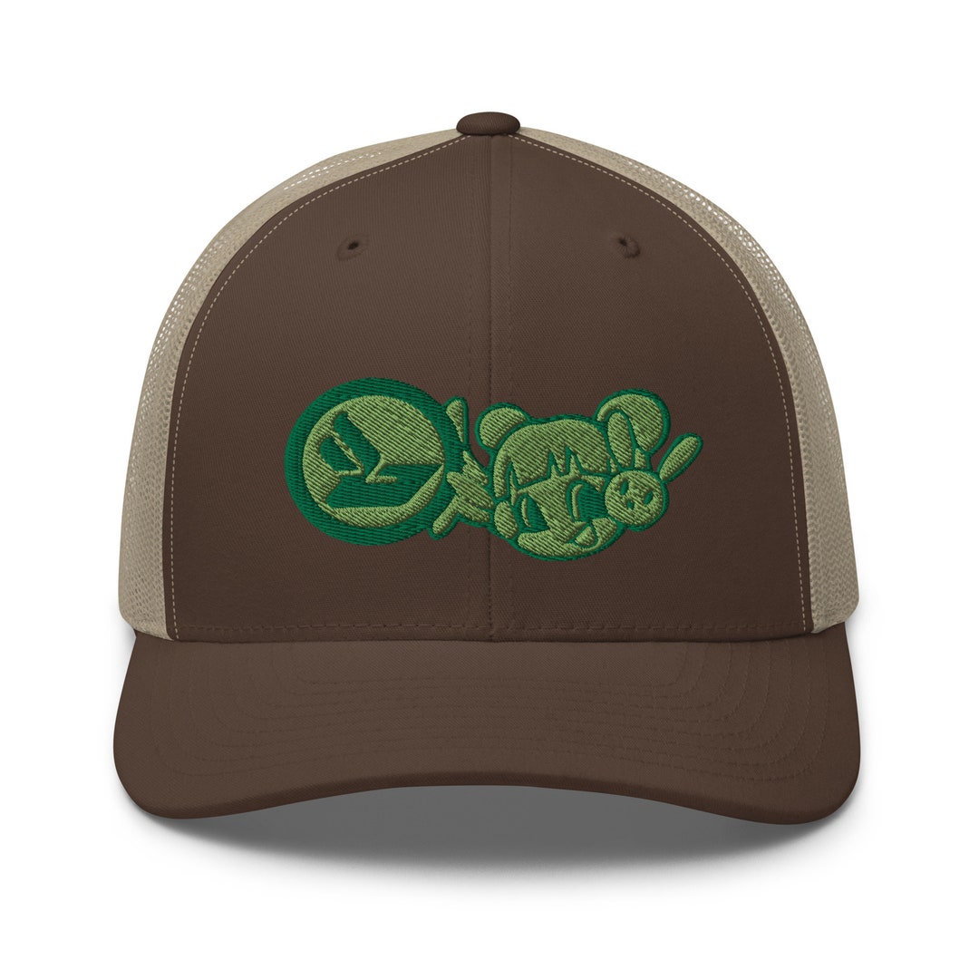 Bjork Fly Girl Logo Brown Trucker Hat ( Green / Dark Green) - Etsy