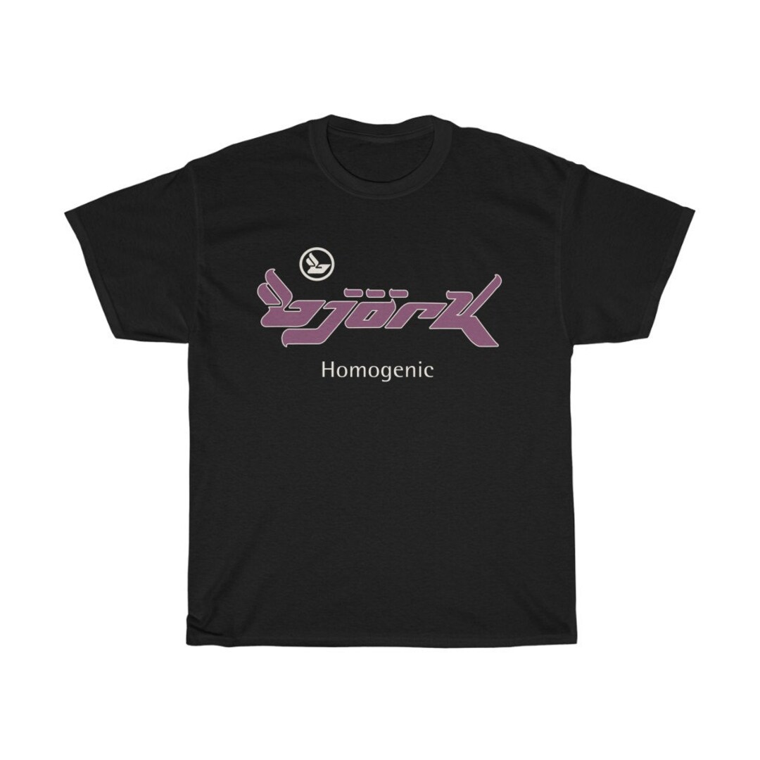 Bjork Homogenic Logo T-shirt ( Grape / Light Cream ) - Etsy