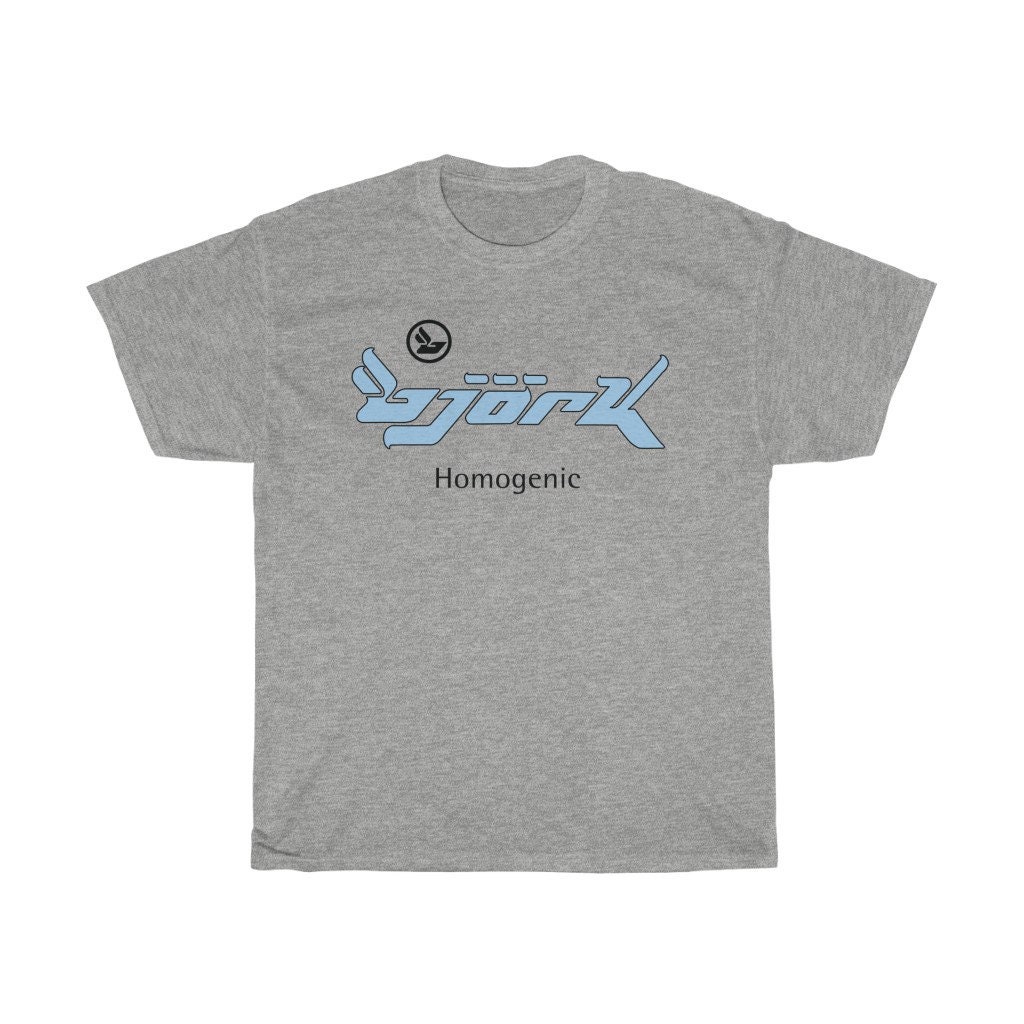 Bjork Homogenic Blue & Black Logo T-shirt - Etsy