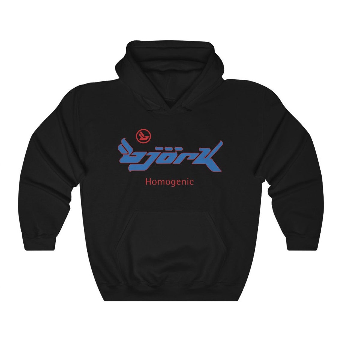 Bjork Homogenic Blue Logo Hoodie - Etsy