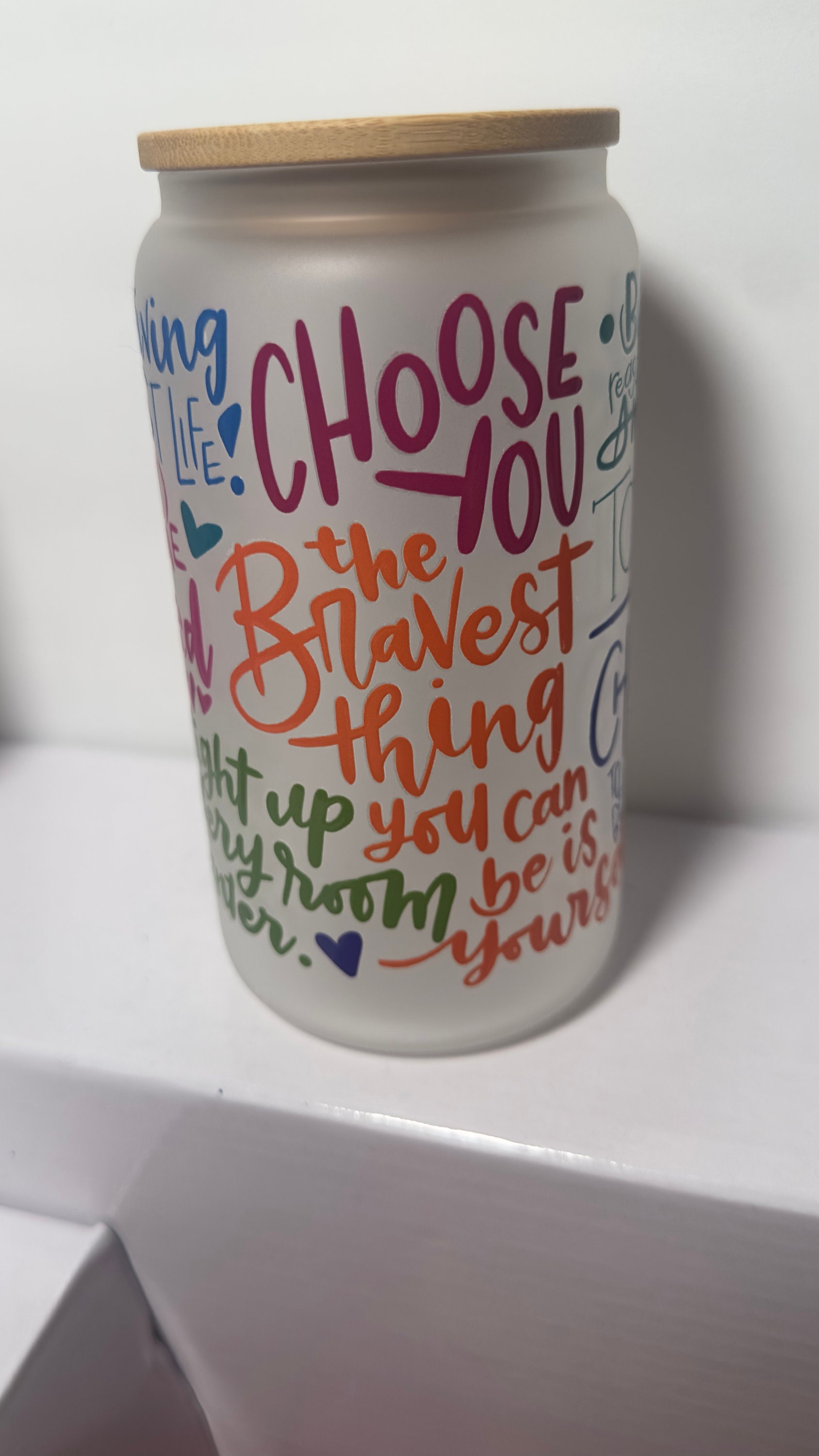 Self-care and Affirmation Libby Can Glass 16 Ounce Various Styles - Etsy