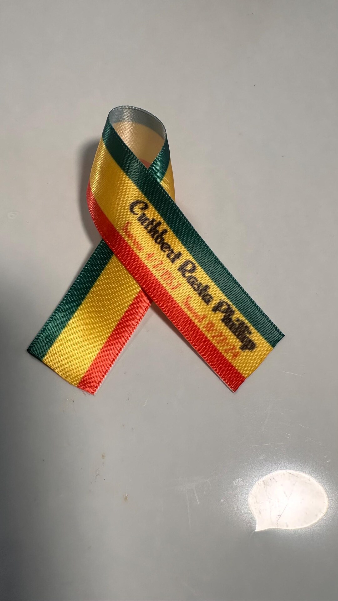 CUSTOM- Memorial Ribbon With Pins Attached - Personal Memorial Ribbons ...