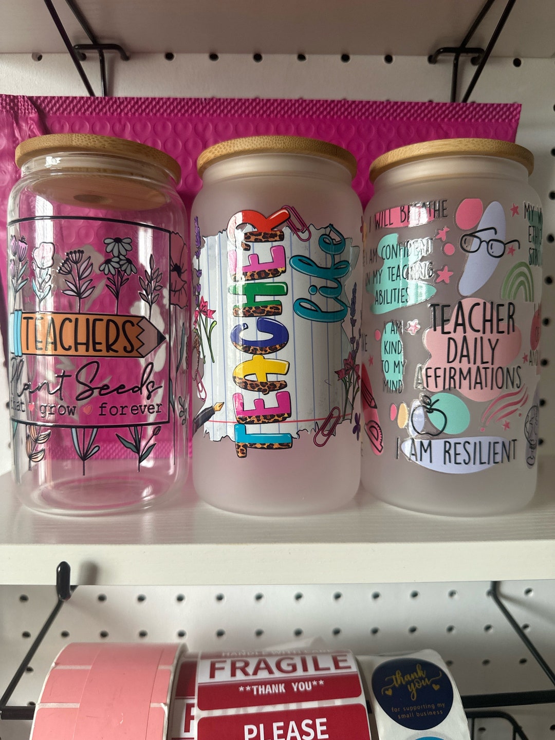 Teacher Appreciation Libby Can Glass 16 Ounce Various Styles Teachers ...