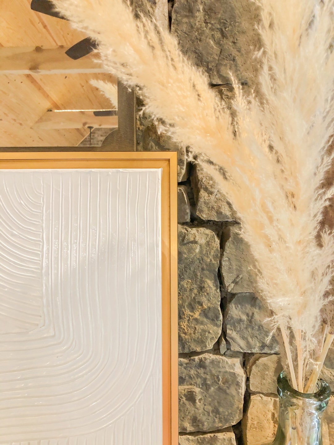 Golden Floater Canvas, Frame, White Texture, Pattern, Neutral, Floater ...