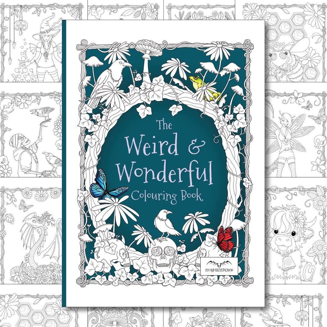 The Weird and Wonderful Colouring Book, No AI Original Hand Drawn Art ...