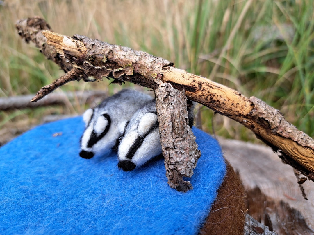 Badger Family for the Seasonal Table Felted Forest Animals - Etsy