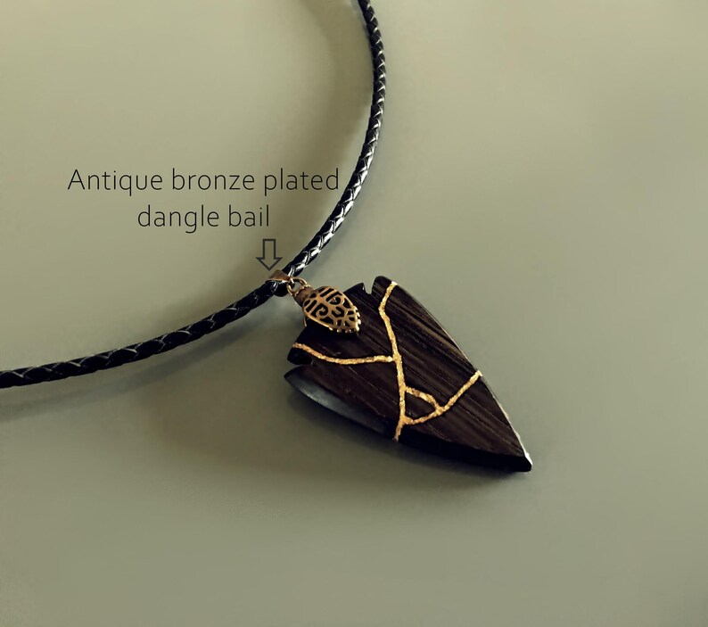Oak Burr Arrowhead Necklace, Ethiopian Opal Inlay, Handmade Pendant - Etsy