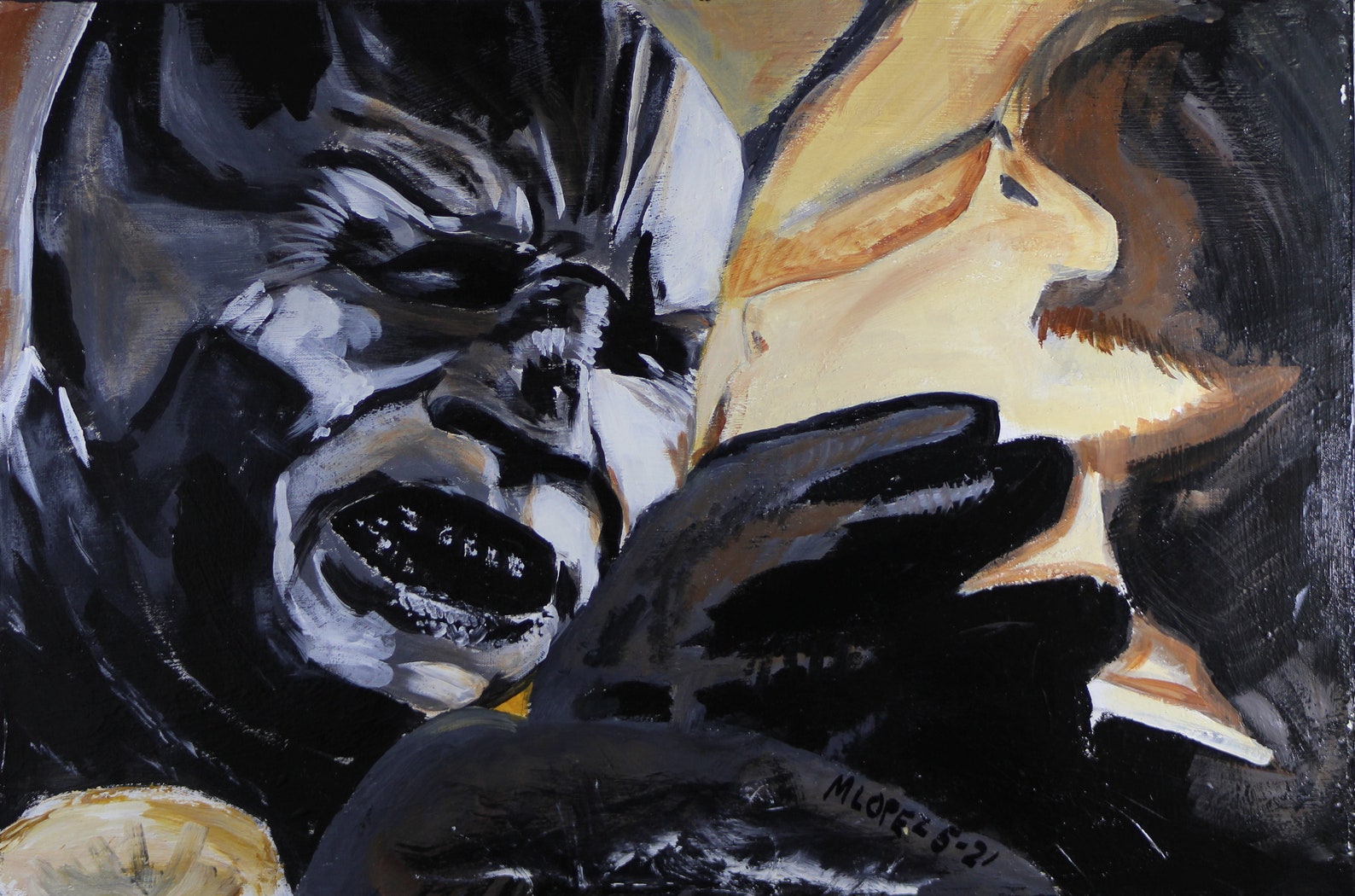 The Dark Knight Art-- "evil Batman"-- Batman Art - Etsy