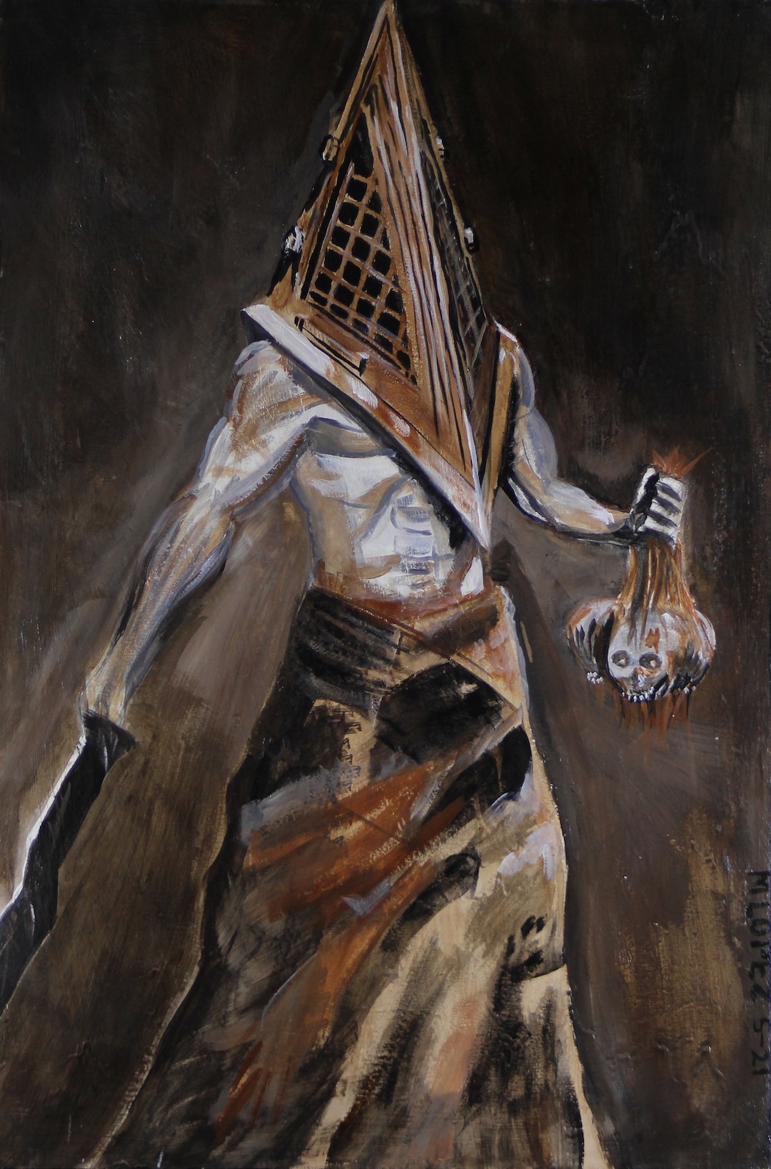 Silent Hill Art--pyramid Head Art-- Pyramid Head Demon - Etsy
