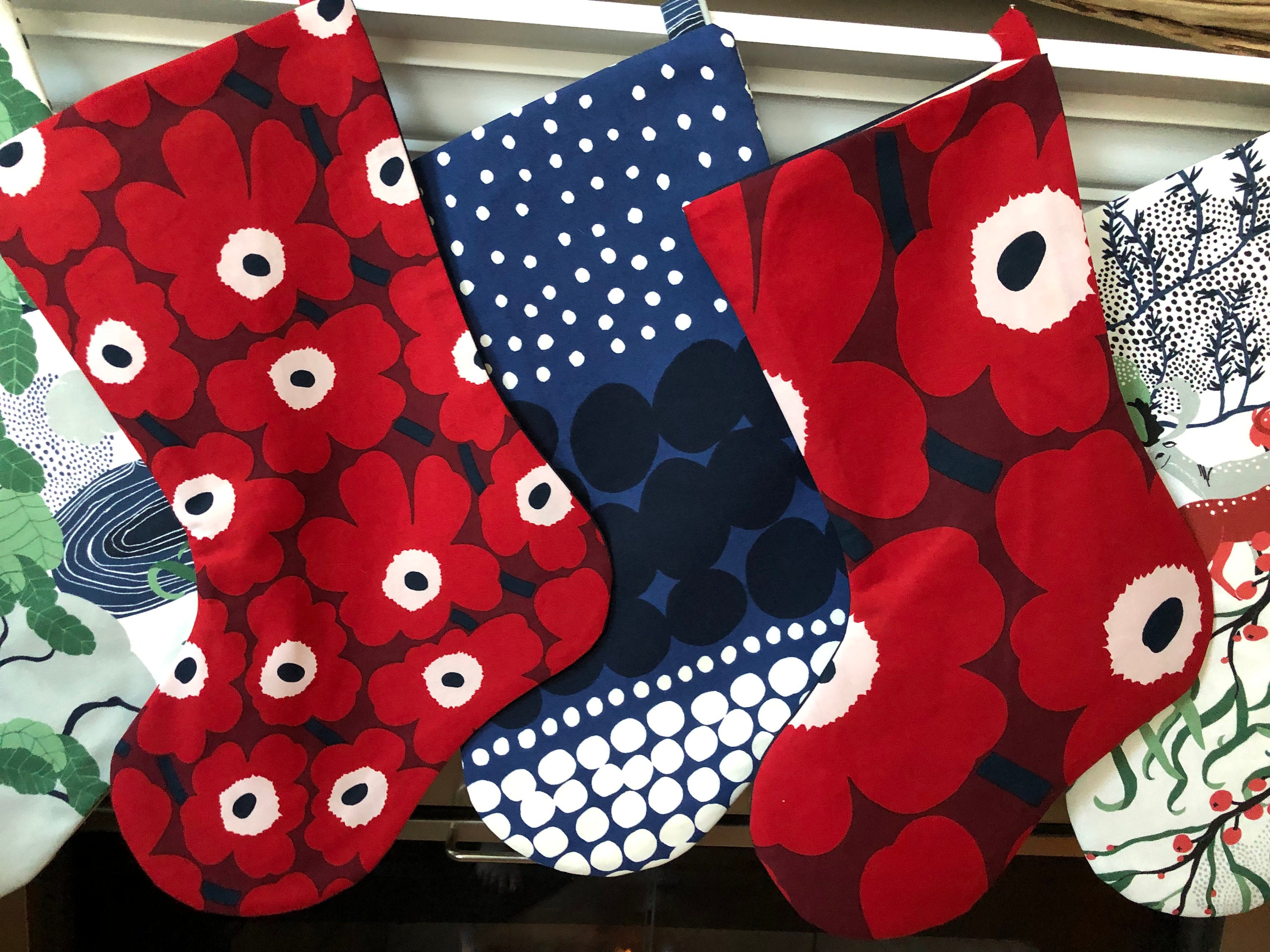 Marimekko Red Unikko Poppy Christmas Stocking - Etsy