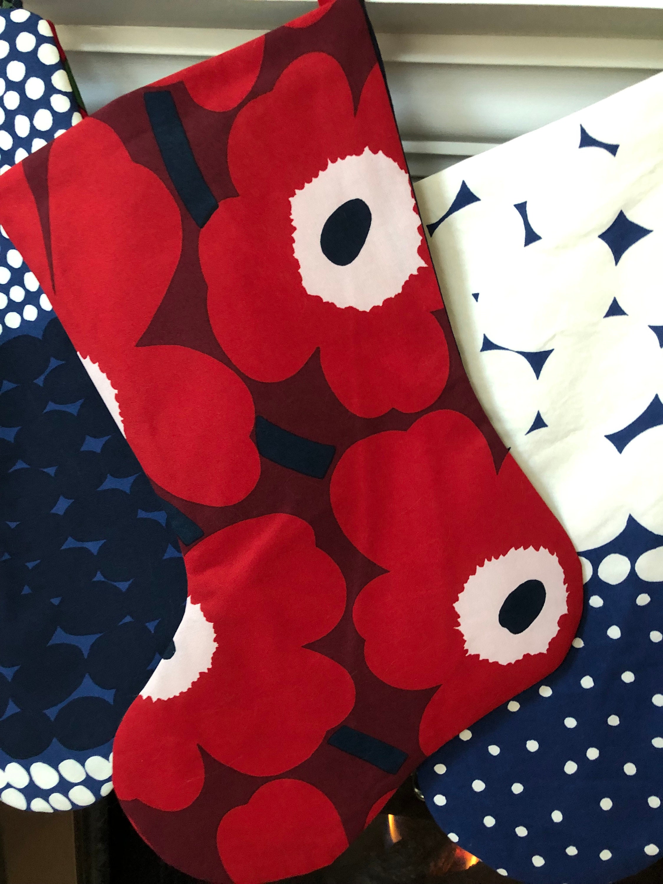 Marimekko Red Unikko Poppy Christmas Stocking - Etsy