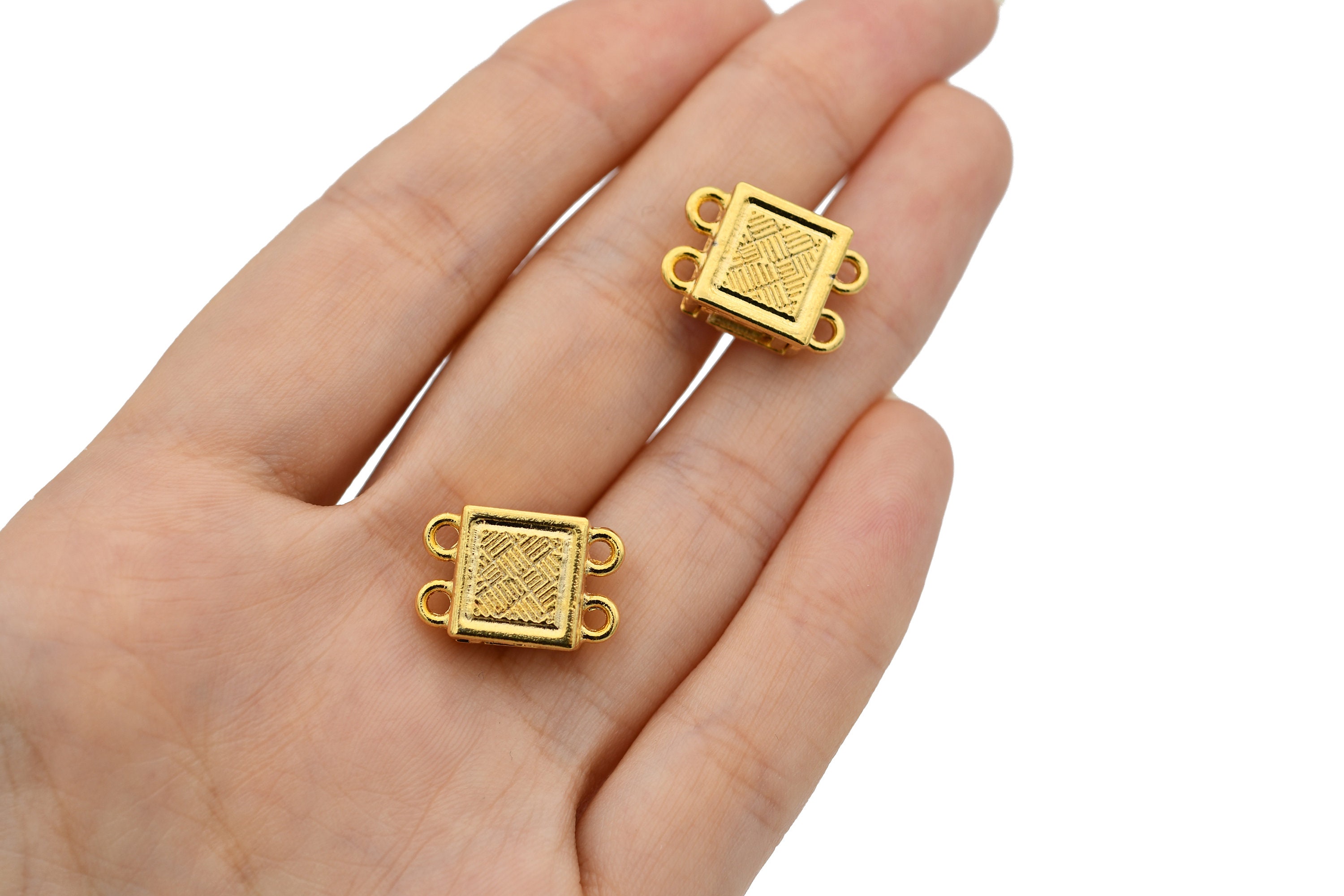 11x17mm Two Loop Connector, Multi Strand Clasps, Magnetic Clasps, Multi ...