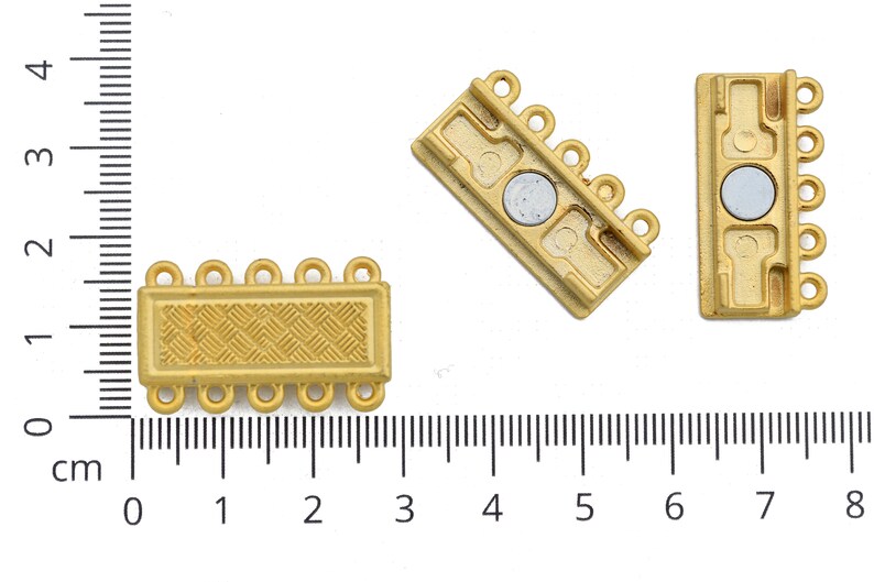 27,5x17mm 5 Loop Connector, Multi Strand Clasps, Magnetic Clasps, Multi ...