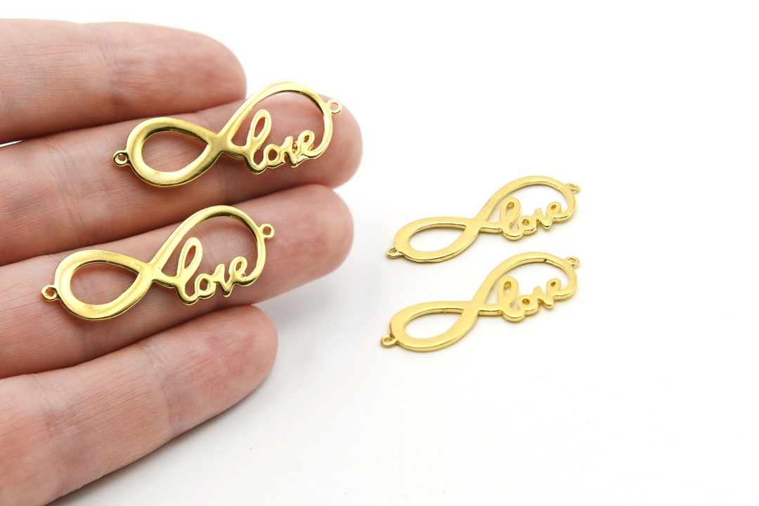 40x15mm 24K Shiny Gold Plated Loop Shaped Eternal Love Charm, Eternity ...