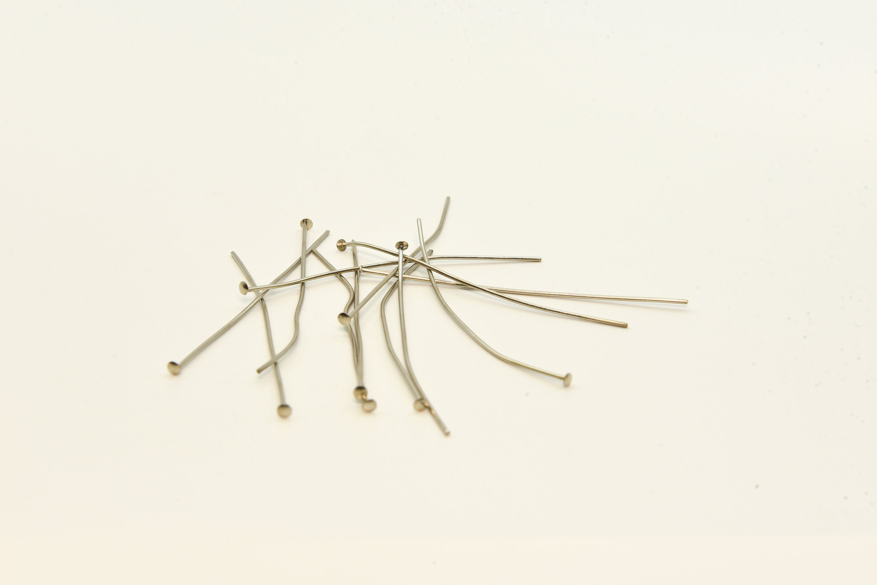 0.85x60mm Silver Plated Flat Head Pins Flat End Pins Jewelry - Etsy