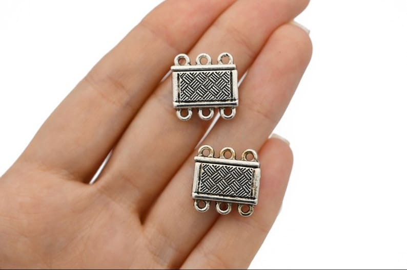 18mm 3 Loop Connector, Multi Strand Clasps, Magnetic Clasps, Multi ...
