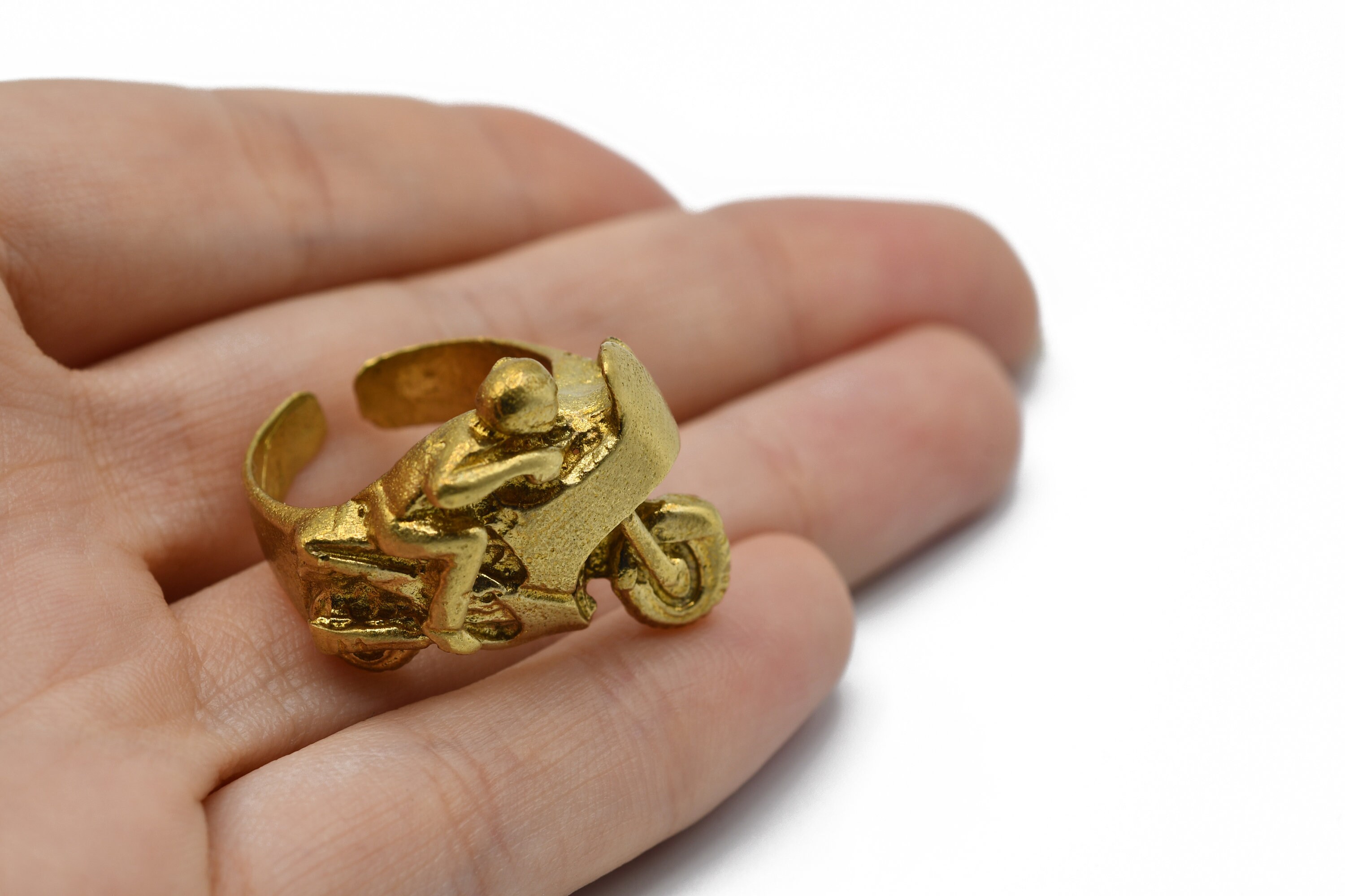 Motorcycles Adjustable Ring Motorcycles Ring Raw brass | Etsy