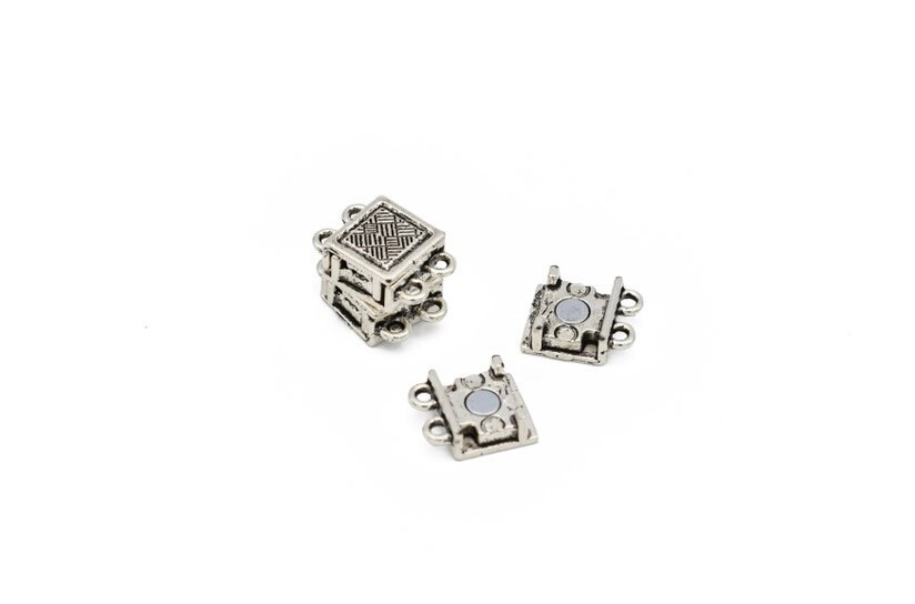 11x17mm Two Loop Connector, Multi Strand Clasps, Magnetic Clasps, Multi ...