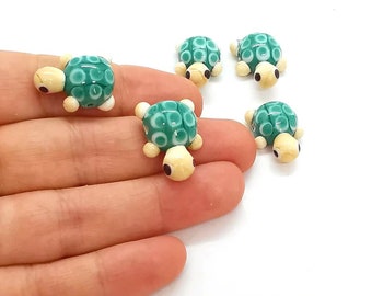 Turtle Glass Beads - Etsy