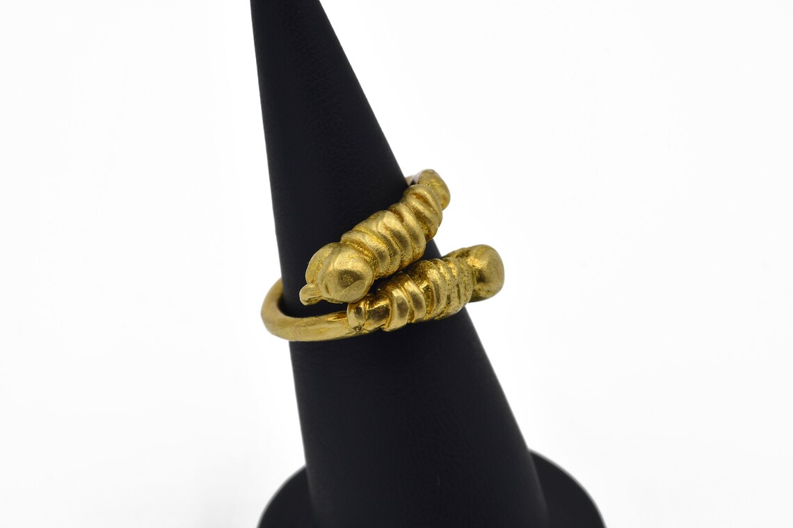Adjustable Worm Ring Raw Brass Ring Jewelry Supplier | Etsy