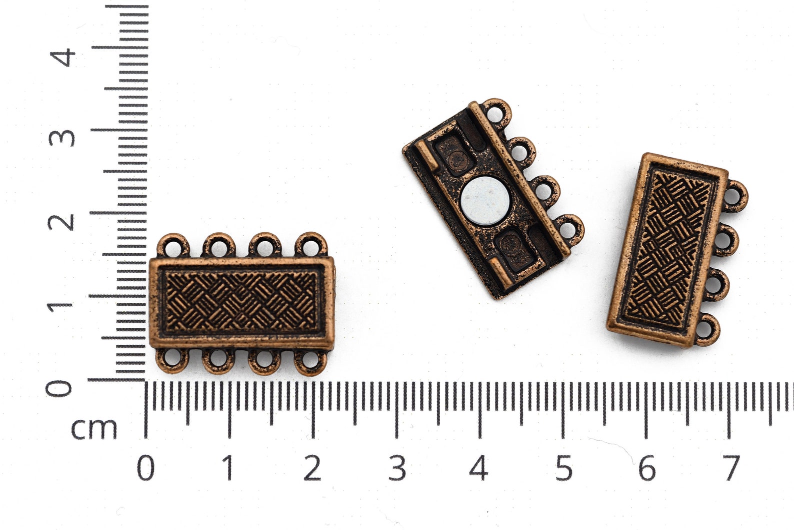 16.5x22mm 4 Loop Connector, Multi Strand Clasps, Magnetic Clasps, Multi ...