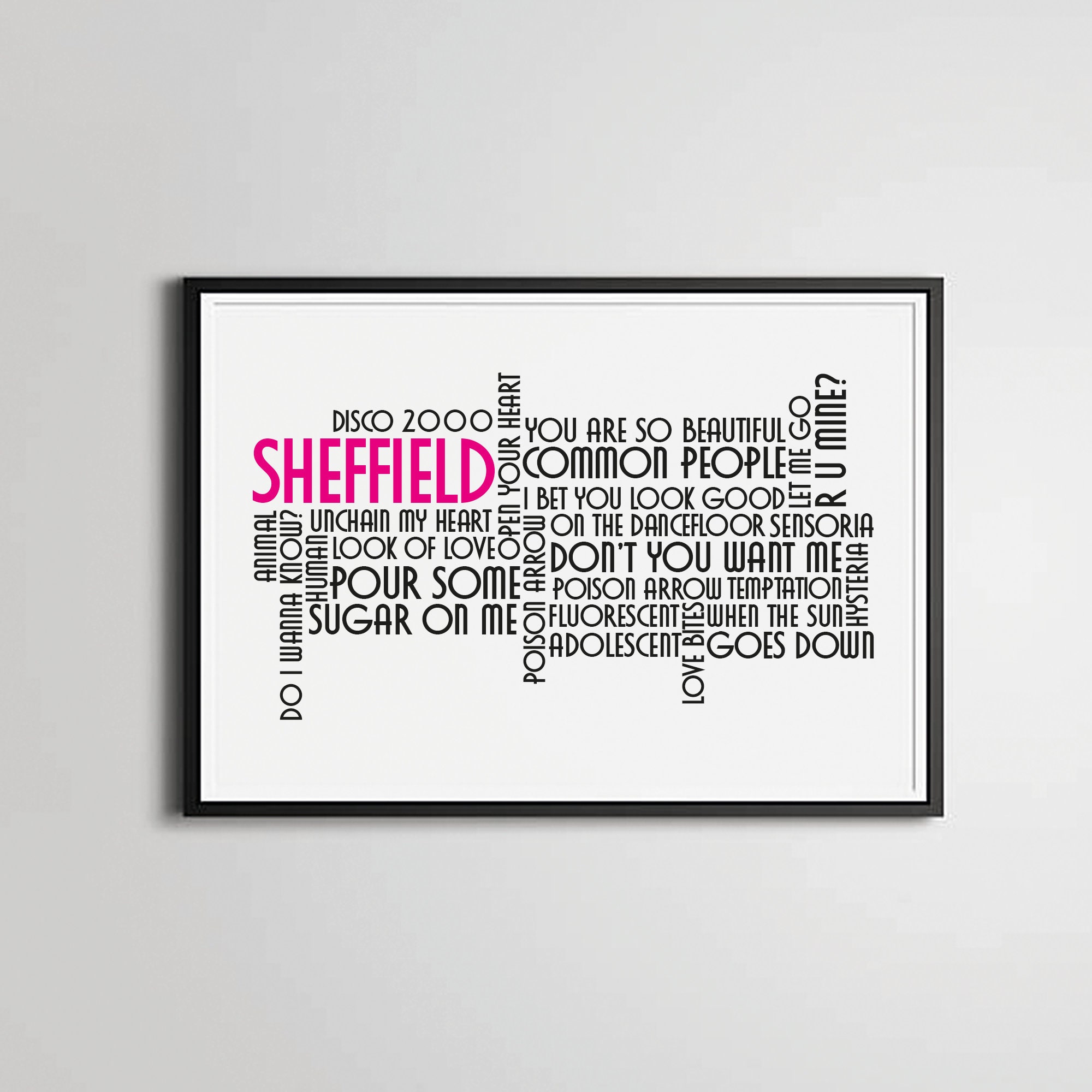 Sheffield Songs Poster - Etsy