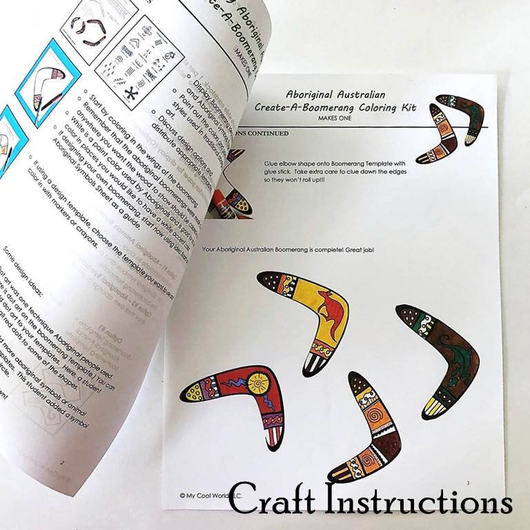 Australia DIY 2 Boomerangs 1 Mini Didgeridoo Craft Kit for Kids, Intro ...