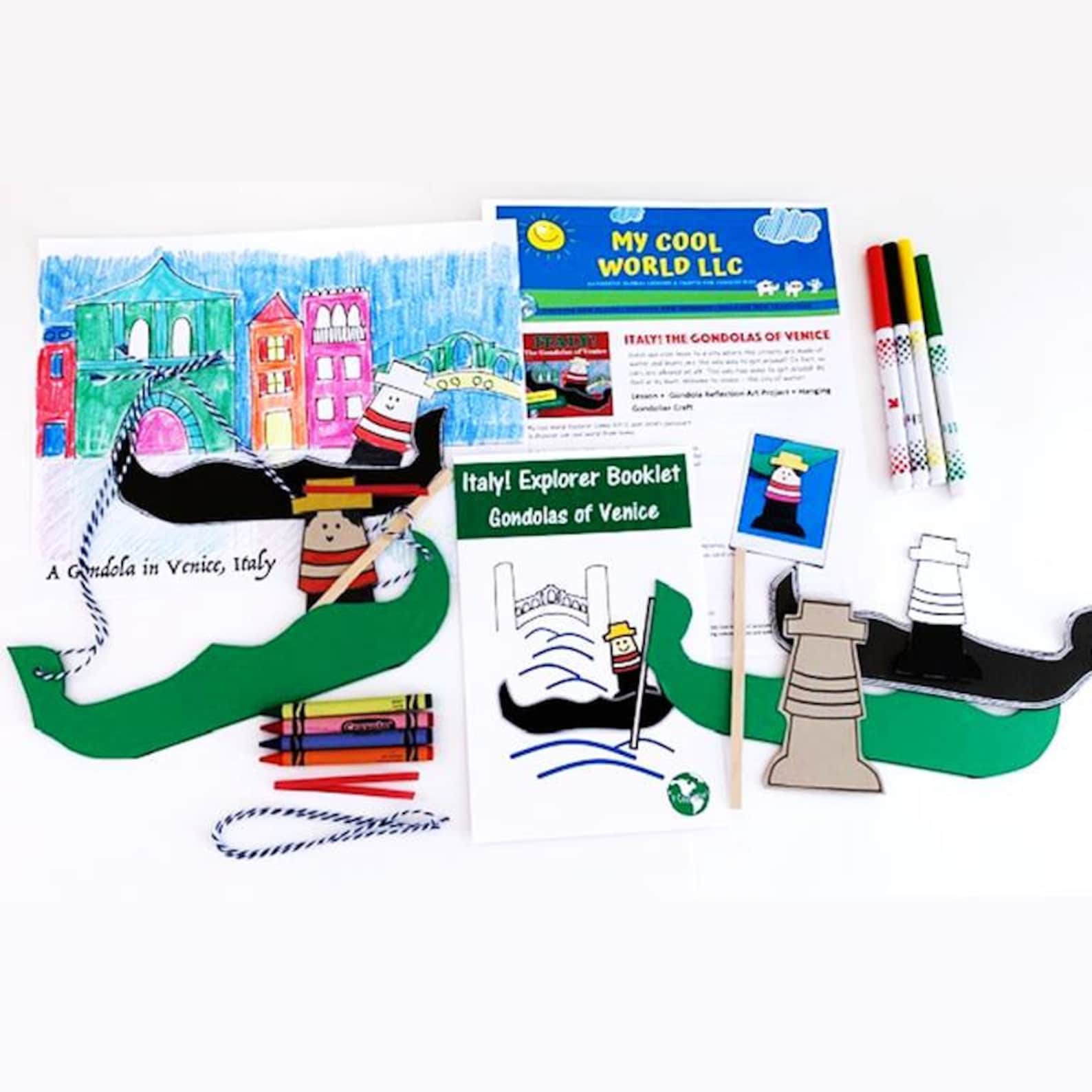 DIY Gondolas Craft Kit for Kids, Venice, Italy, World Cultures Learn ...