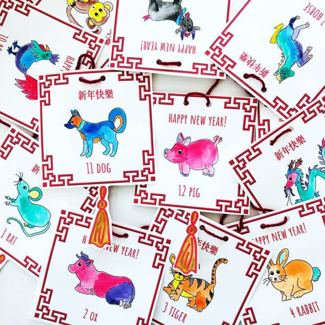 DIY Chinese New Year Craft Kit for Kids, Chinese Zodiac Animals ...