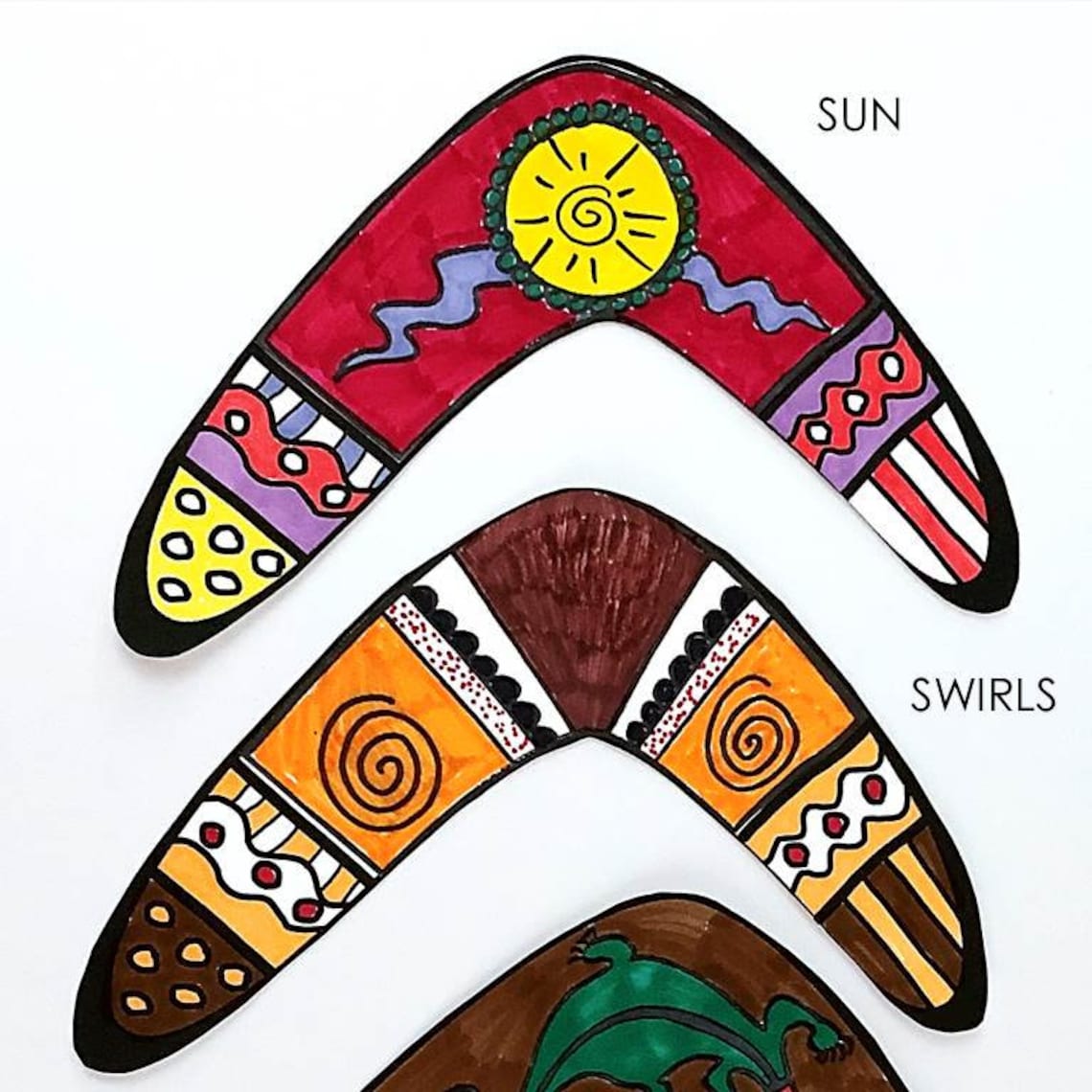 Australia DIY 2 Boomerangs 1 Mini Didgeridoo Craft Kit for Kids, Intro ...