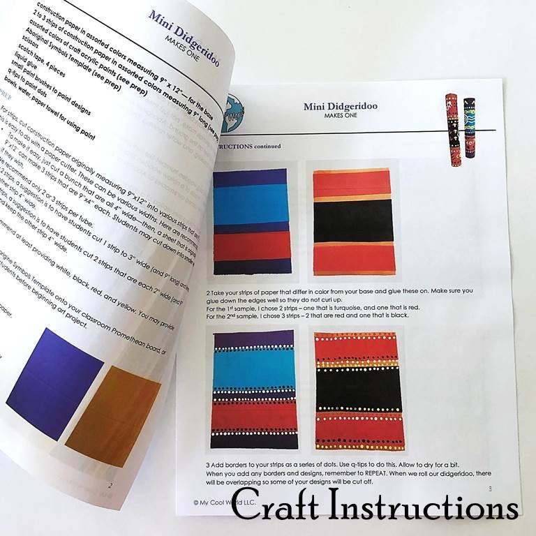 Australia DIY 2 Boomerangs 1 Mini Didgeridoo Craft Kit for Kids, Intro ...