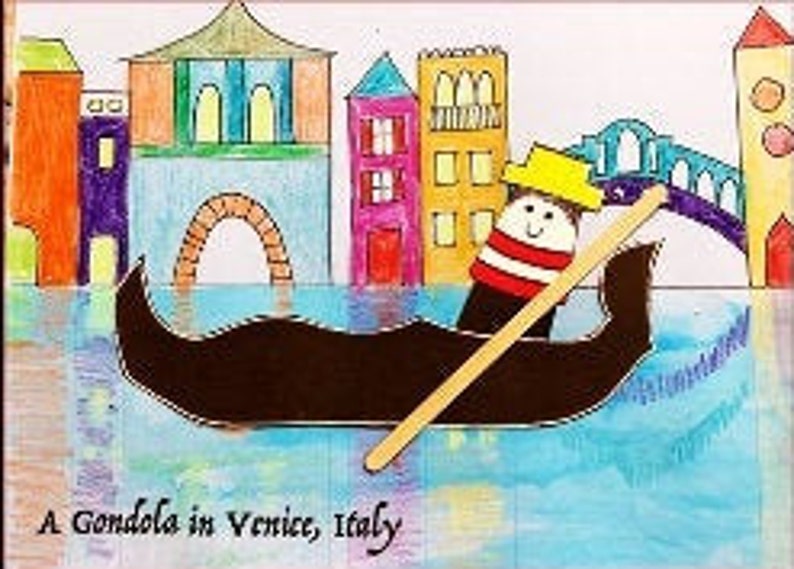 DIY Gondolas Craft Kit for Kids, Venice, Italy, World Cultures Learn ...