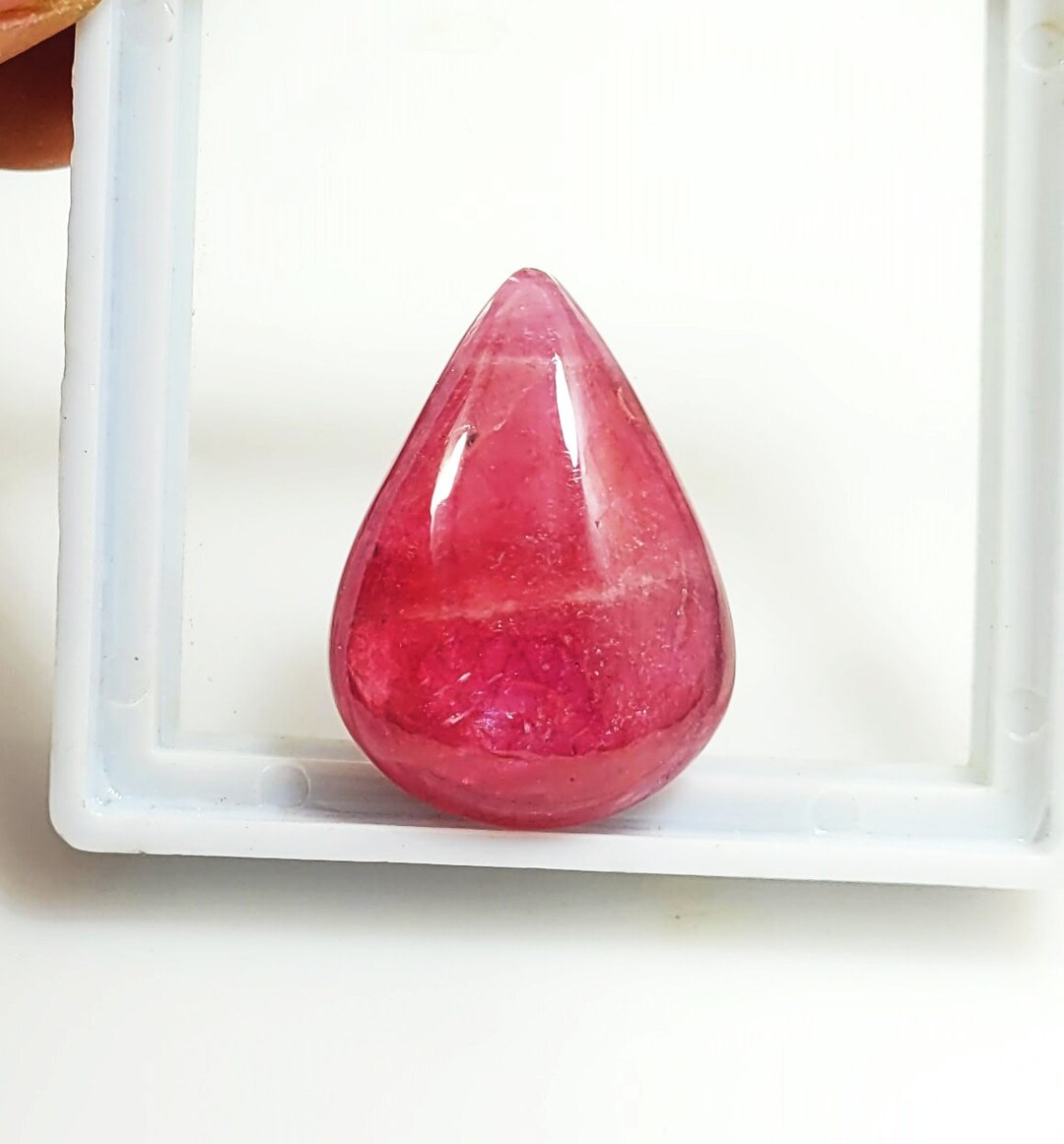 7.70 Cts Certified Natural Red Ruby Big Pear Ruby Loose Gemstones - Etsy