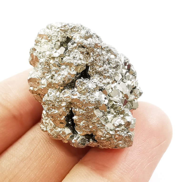 131 Ct. Metallic Pyrite Crystal Cluster, Raw Rough Gemstone - Etsy ...