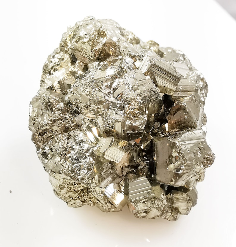 256 Ct Natural Metallic Pyrite Crystal Cluster, Rough Loose Gemstone - Etsy