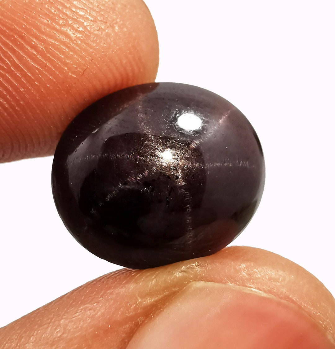 GARNET STAR CABOCHON 8.90 Ct Certified Natural 6-ray Star Red Garnet ...