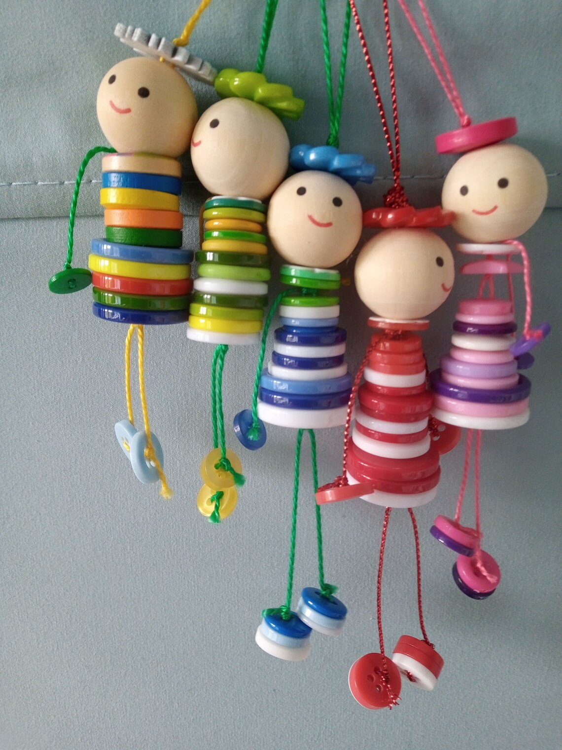 Button Art Characters. Carefully Selected Buttons Have Been Used to ...