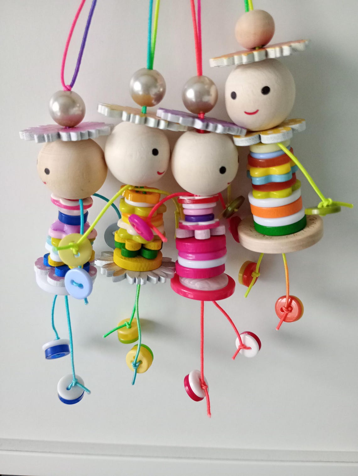 Button Art Characters. Carefully Selected Buttons Have Been Used to ...