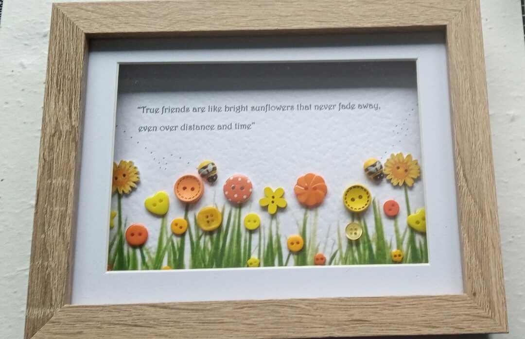 3D Flower Button Frames. These Frames Make a Lovely Gift Suitable for ...