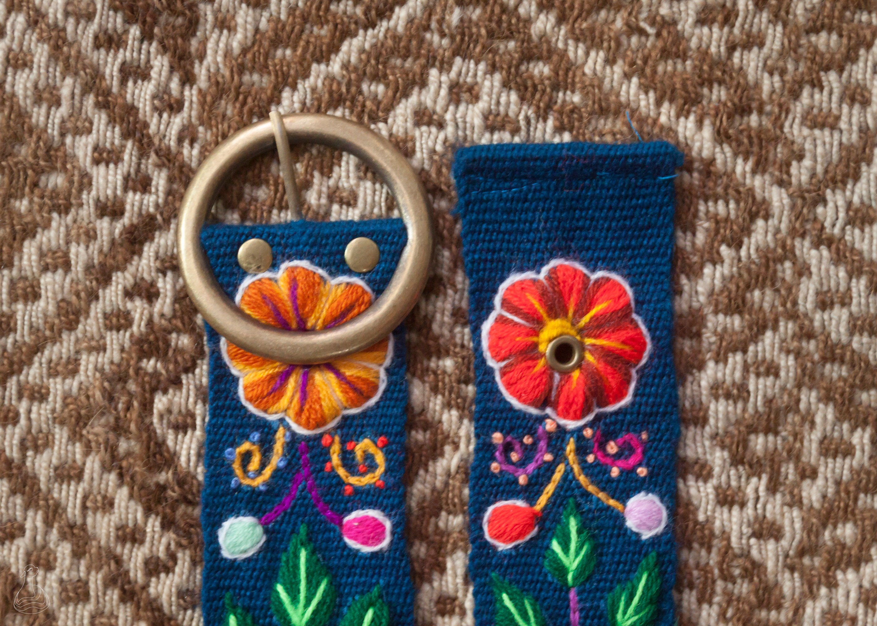 Embroidered Floral Belt: Handmade Peruvian Wool Artisan Belt - Etsy