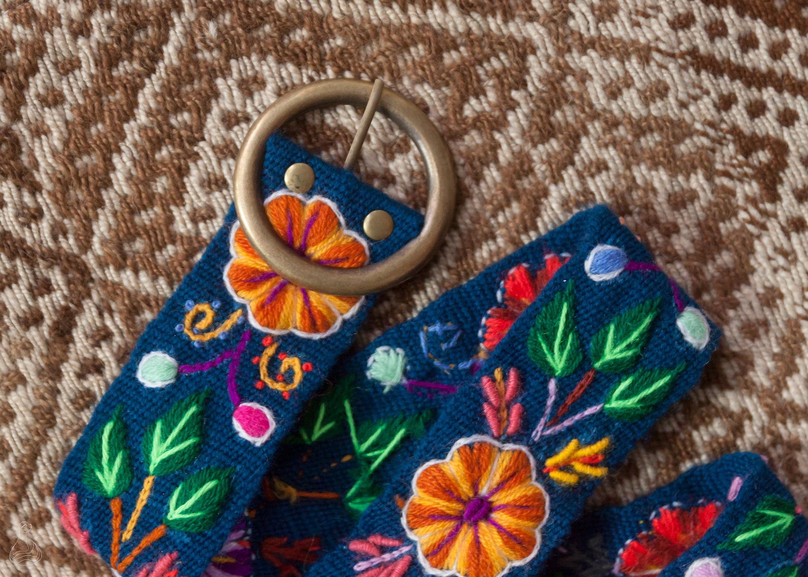 Embroidered Floral Belt: Handmade Peruvian Wool Artisan Belt - Etsy