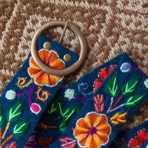Embroidered Floral Belt: Handmade Peruvian Wool Artisan Belt - Etsy