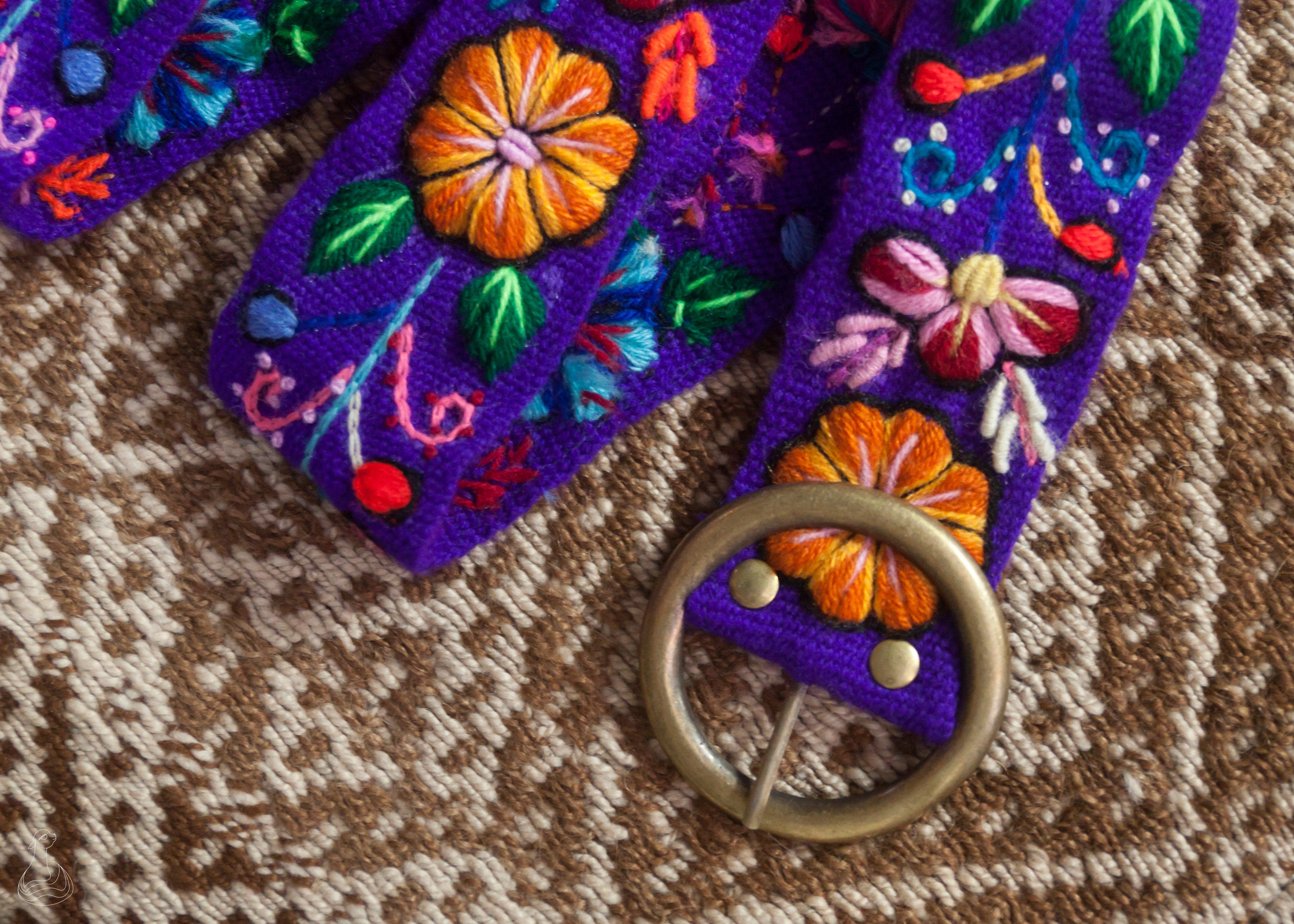 Sustainable Fashion Embroidered Belt Peruvian Floral Ethnic Belt ...