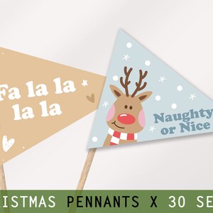Christmas Pennant Decor, Printable Christmas Decoration, Christmas ...