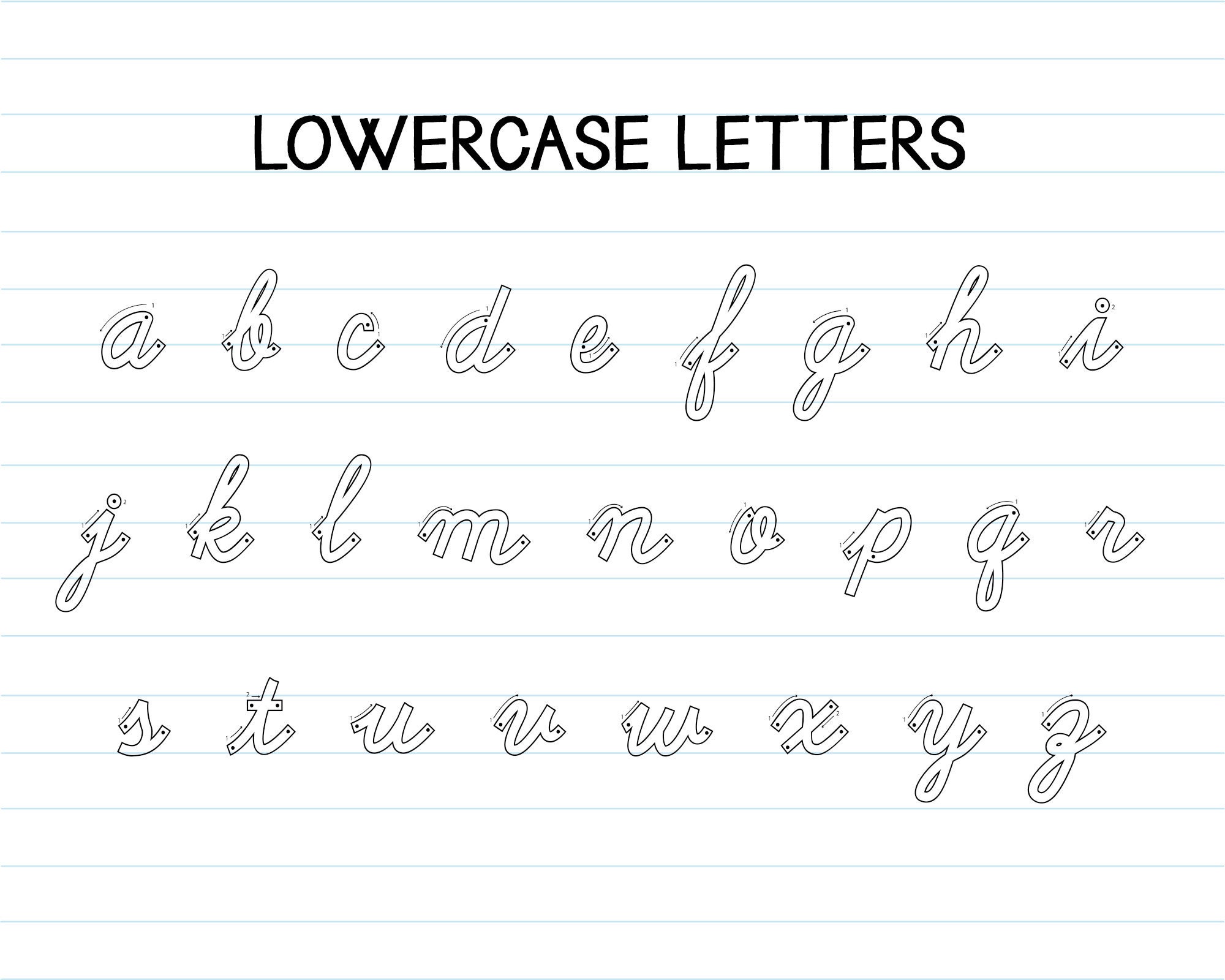 Cursive Writing Font Bundle Cursive Fonts Teacher Font - Etsy